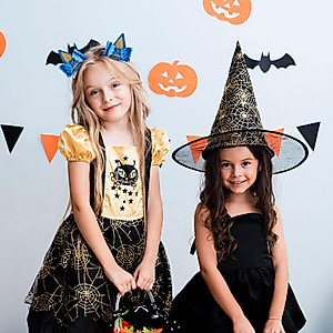 2 Pairs Blue Ears Hair Clips Dog Ears Hair Clips Glitter Bow Barrettes for Halloween Costume Birthday Decorations Blue Party Supplies