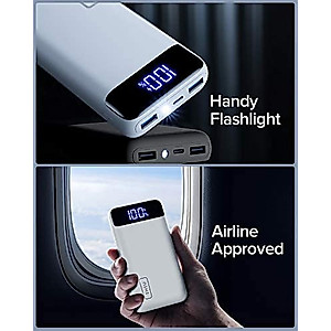 INIU Portable Charger, 22.5W PD3.0 QC4.0 Fast Charging LED Display 20000mAh Power Bank, Tri-Outputs Battery Pack Compatible with iPhone 15 14 13 12 Pro Samsung S22 Google iPad Tablet etc[2023 Version]