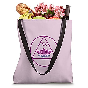 Lotus Circle Triangle Sobriety Symbol Twenty 20 Years Sober Tote Bag