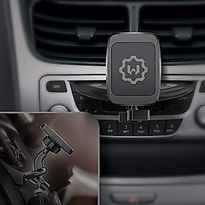 WixGear Rectangular Head Universal CD Slot Magnetic Car Mount Holder, for Cell Phones and Mini Tablets with Fast Swift-Snap Technology