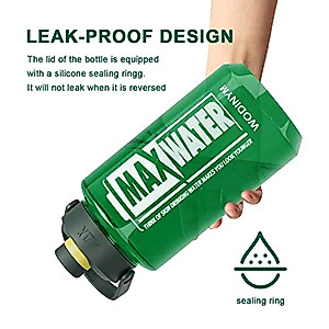 WODINYM Large Water Bottle 71 oz Leak Proof BPA Free Big Half Gallon Sport Water Jug with Filter & Handle for Gym Yoga Fitness Outdoor