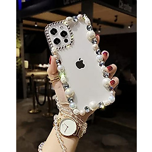 Threesee for Galaxy S9 Plus Case,3D Luxury Glitter Sparkle Bling Case Shiny Crystal Rhinestone Diamond Bumper Clear Protective Case Cover for Samsung Galaxy S9 Plus