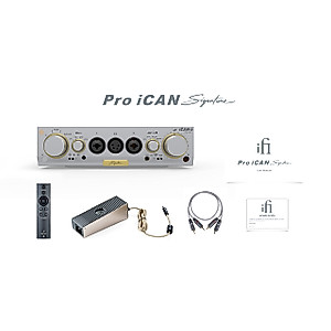 iFi Pro iCAN Signature - Studio Grade Fully Balanced Headphone Amplifier/Line Level Pre Amplifier/Linestage with Selectable Tube and Solid State - Home/Professional Audio Upgrade