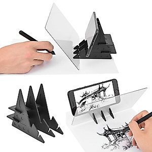 Portable Tracing Board Stencil Board Light Box Copy Mirror Drawing Reflection Board Painting Art Easy Drawing Sketching Tool, Suitable for Kids, Junior Painters&Artists, Animation Industry, etc