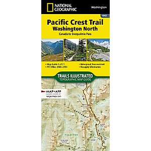 Pacific Crest Trail: Washington North Map [Canada to Snoqualmie Pass] (National Geographic Topographic Map Guide, 1002)