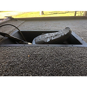 Lurwind Recessed Trolling Motor Foot Pedal Tray - Black Powder-Coated Aluminum, Fits Most Trolling Motor Tray Pedals, Pre-Drilled for Easy Install