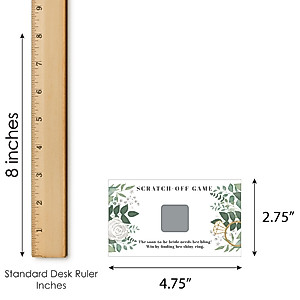Big Dot of Happiness Boho Botanical Bride - Greenery Bridal Shower and Wedding Party Game Scratch Off Cards - 22 Count