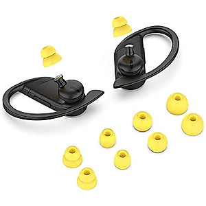 Replaceable Earplugs Silicone Earplugs is Compatible with Dr dre Power Pro Wireless Stereo Headphones (Yellow/4 Pairs)