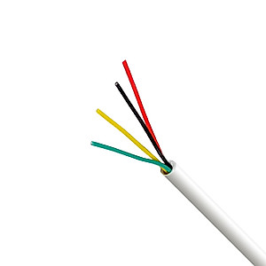 LOGICO Security Wire Burglar Alarm 22/4 Cable 500FT Solid White 500' Speaker Cable