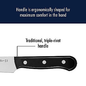 HENCKELS Solution Razor-Sharp 6-inch Utility Knife, Tomato Knife, German Engineered Informed by 100+ Years of Mastery, Black/Stainless Steel