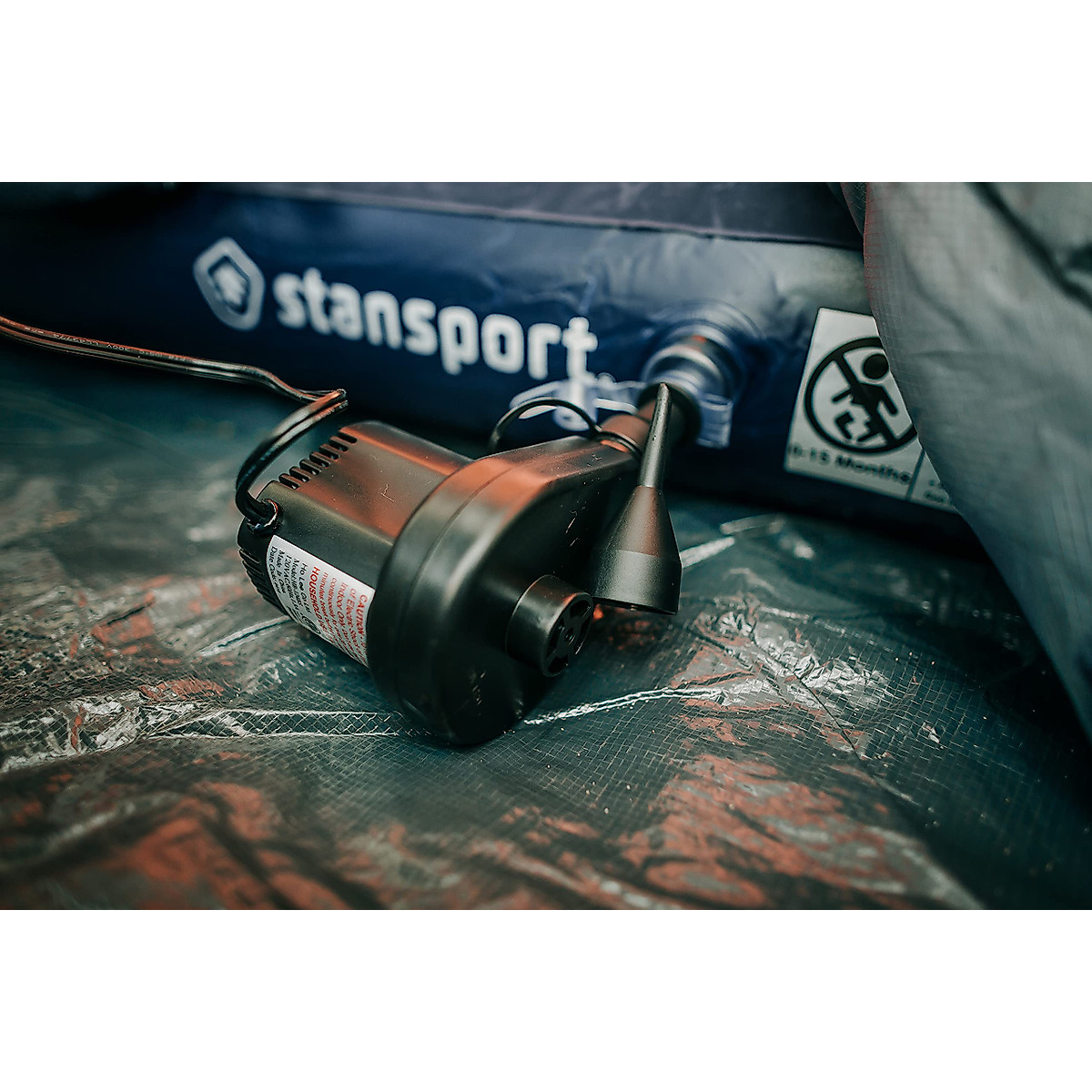 Stansport High Volume Electrical Air Pump (439),Black