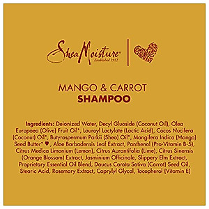 SheaMoisture Extra-Nourishing Shampoo hair care for Kids Mango Carrot with Shea Butter 8 oz