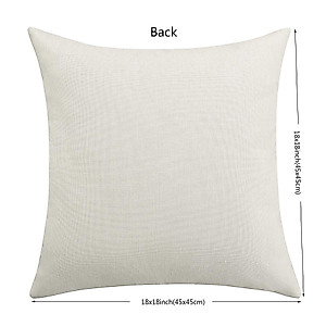 Throw Pillow Covers 22X22 inch Set of 4 Linen Farmhouse Home Decor Square Geometric Abstract Accent Pillow Cover Decorative Cushion Modern Outdoor Indoor Pillow Case for Couch Sofa Chair