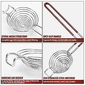 SOLEADER Egg Separator-Yolk White Separator Tool-Food Grade Stainless Steel-Dishwasher Safe-Work for XL Jumbo Eggs