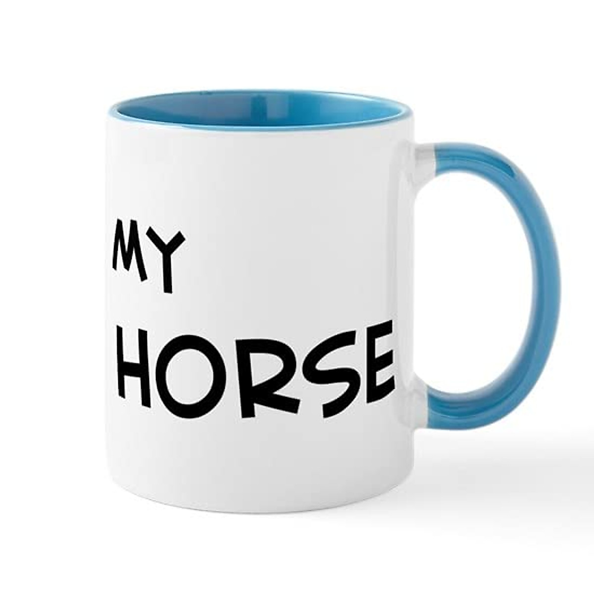 CafePress I Love Reining Horse Mug Ceramic Coffee Mug, Tea Cup 11 oz