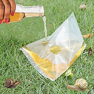 Snail Slug Trap Beer, 20PCs Plastic Bag Snail Killer, Slug Repellent for Garden, Snail Slug Catcher