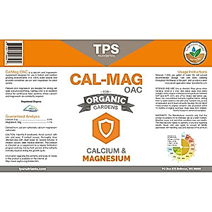 Organic Cal-Mag OAC Plant Nutrient and Supplement, Plus Iron and Micronutrients by TPS Nutrients, 1 Quart (32 oz)