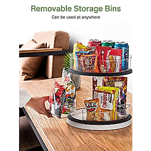 Kootek 16 Pcs Desk Drawer Organizer and 2 Tier Adjustable Lazy Susan Turntable Non-Skid Kitchen Cabinet Organizer