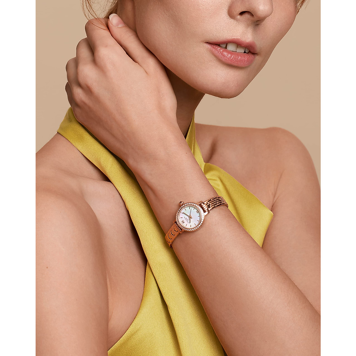 Lola Rose Elegant Women's Dress Watch with Genuine Gemstone, Ladies Multicolor Stainless Steel Bracelet Watch, Classic Gift for Women