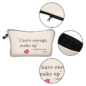 10 Pieces Letters Makeup Bags Cosmetic Pouch Travel Zipper Cosmetic Organizer Toiletry Bag Printing Pencil Bag for Women Girls Supplies Christmas Gift (Black and White Style)