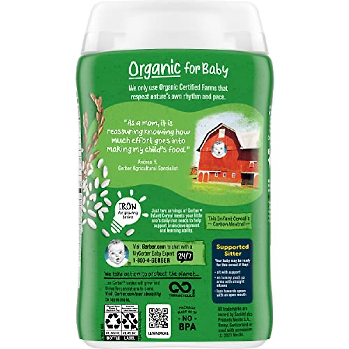 Gerber, Organic Rice Cereal, 8 oz
