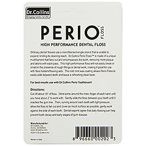 Dr. Collins Perio Floss, Mint Waxed, 50 meter Package