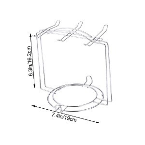 Lurrose Coffee Cups Holder Stand Cup Plate Organizer Metal Mug Tree Cups Coffee Mug Tree Holder Coffee Cup Display Hanger Rack Organizer