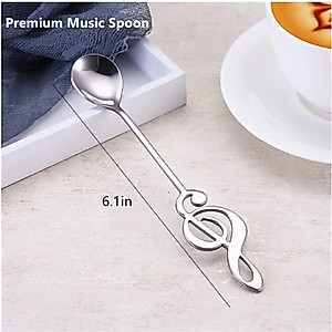 POXIWIN Camera Lens Coffee Mug,Comes with a Musical Note Spoon,Novelty Stainless Steel Camera Lens Mugs for Music Lover Photographer Filmmaker