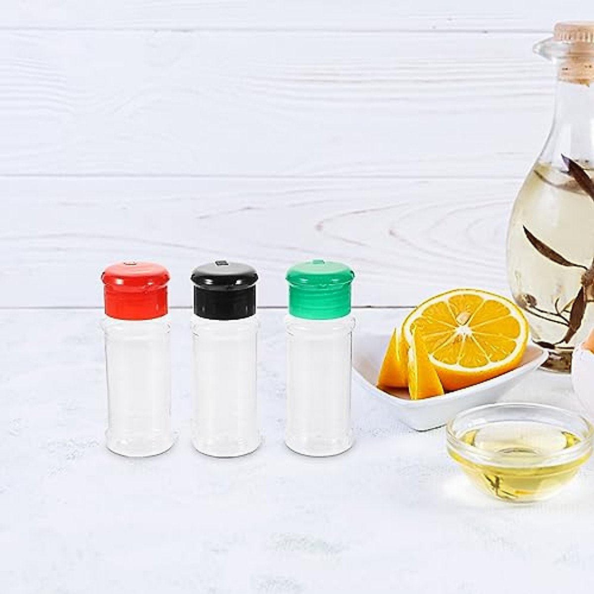 Salt Shaker 15pcs Salt and Pepper Shaker Empty Condiment Dispenser Kitchen Seasoning Bottle Container with Sifter Cap for Home Restaurant Salt and Pepper Shakers