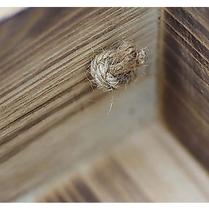 Get Naked Farmhouse Toilet Paper Basket, Rustic Wooden Bathroom Decor Box, Bathroom Organizer Over Toilet, Funny Toilet Paper Storage with Rope Handle, Brown