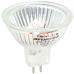 LEDVANCE 58514 Sylvania Halogen 20W MR16 Dimmable Reflector Light Bulb, Clear