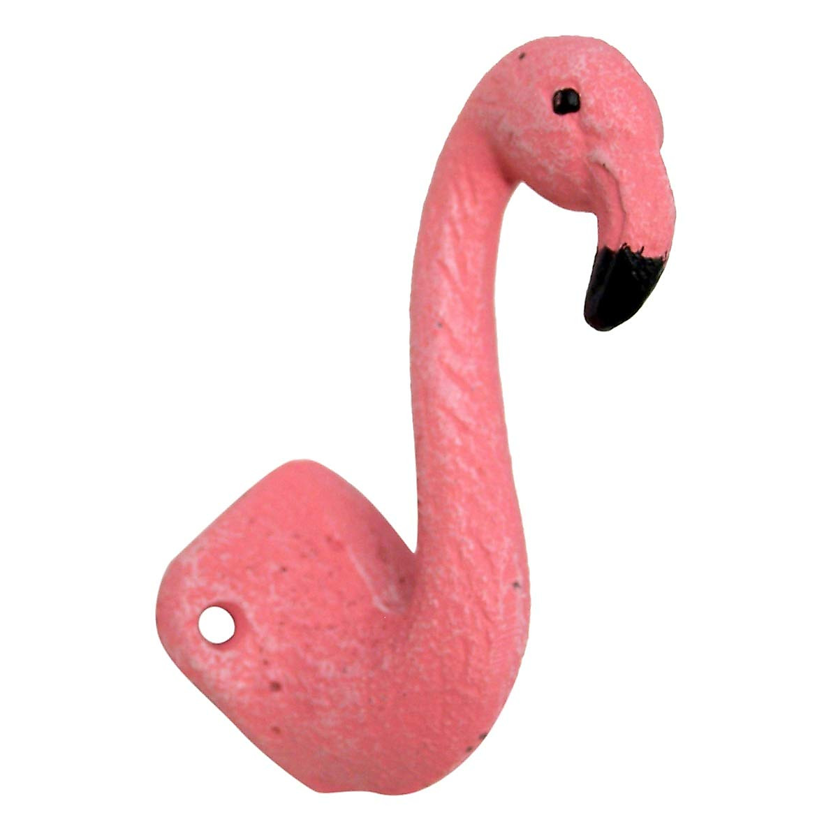 Pink Flamingo Cast Iron Wall Hook 4 Inch (Set of 3)