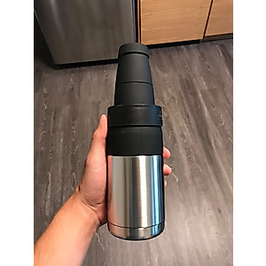 Stainless Steel Vacuum Insulated Double Walled Stainless Steel Cooler with Beer Opener 3 in 1 Beer Bottle and Can Cooler, 12 oz. Slim Can Insulator Holder (green)