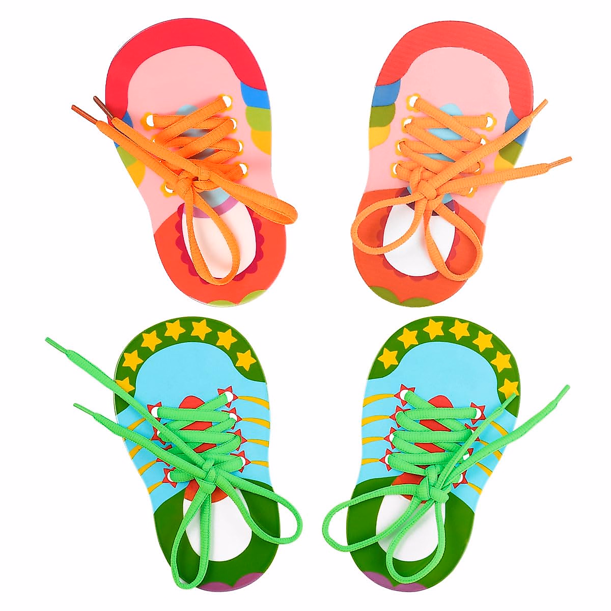 NUOBESTY Shoelace Threading Teaching Toys Learn to Tie Shoelaces Toys Early Educational Toys for Kids Toddlers