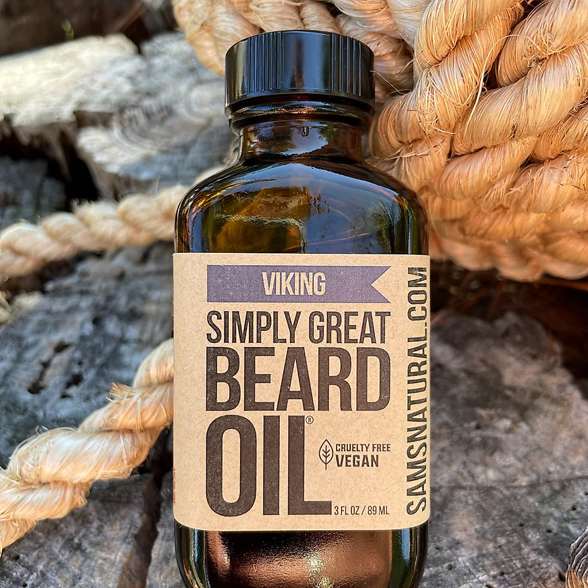 Simply Great Beard Oil - Viking Scent - Holiday Gifts - Stocking Stuffers - Gifts for Men - Beard Conditioner - 3 Oz - Easy Applicator - Natural - Vegan and Cruelty Free Care for Beards