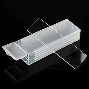 10pcs Blank Microscope Slides, 25.4x76mm Glass Microscope Cover Slips for Laboratory