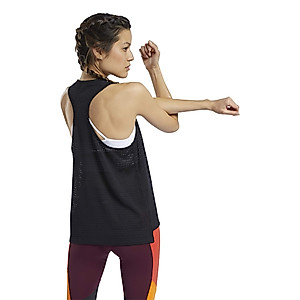 Reebok Training Supply Perforated Racerback Tank Top, Black, S