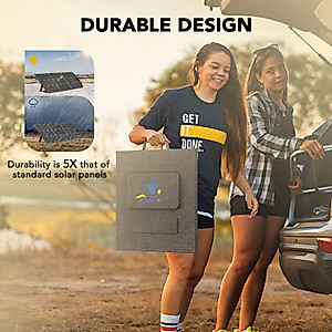 TISHI HERY Solar Panels, 180w 18v Portable Solar Panel Kit for Power Station, Foldable Solar Cell Solar Charger with MC-4 High-Efficiency Battery Charger for Outdoor Camping Van RV Trip