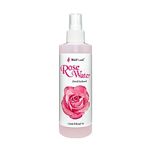 Well's Oil Rosewater Mist Spray (8 Fl oz) – Hydrates, Soothes & Refreshes | 100% Natural | No Chemical | for All Skin and Hair Types
