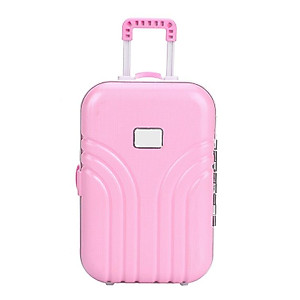 TOPINCN Doll Accessories Carry On Suitcase for Doll Suitcase Luggage Mini Travel Suitcase for 18 Inch Girl Doll Travel Gear Mini Trolley Case Doll Carrier Storage Miniature Suitcase Doll