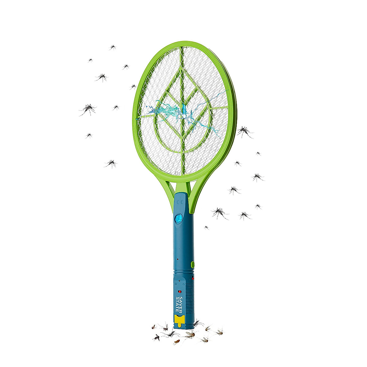 SWAT IT! Handheld Bug Zapper Racket, Rechargeable Electronic Fly Swatter Zapper, 4000 Volt, USB Charging Cable, 2 Pack (Mini)