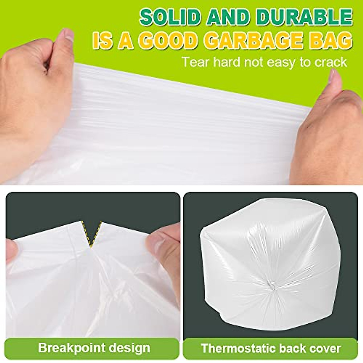 WVLIROD Small Trash Bags 240 Counts 6 Gallon 24 Liters Garbage Bags Wastebasket Bin Liners Plastic Trash Bags for Bathroom Bedroom Office Trash Can