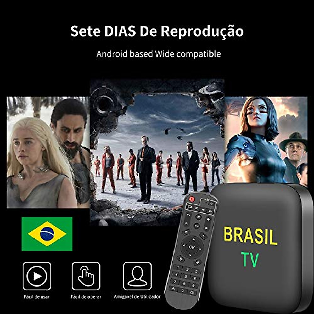 2023 Brazil IPTV Box Super Brazilian with 2GB DDR HDMI TF H.265 Upgraded 6K Ultra HD Support USB 2.0/3.0 Opt Highspeed Stabler WiFi