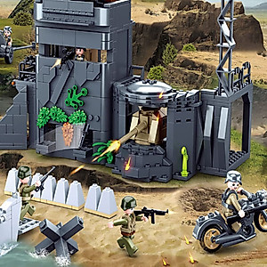 DAHONPA Atlantic Wall Building Blocks(765 PCS), WW2 Military Historical Construction Model for Display,Toys Gifts for Kid and Adult.