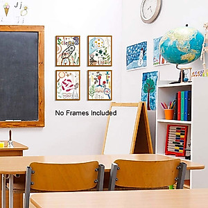 Microbiology Wall Prints,Science Prints,Biology poster Prints,Chemistry Art Prints，School Laboratory Decor,No Frame,8"x10"