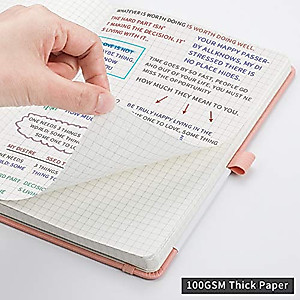 Graph Paper Notebook 2 Pack - RETTACY Graph Paper Journal for Women with 384 Pages,Hard Cover,100gsm Thick Graph Paper,5.75'' × 8.38''