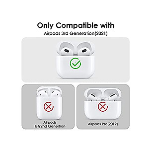 Caselix Cute AirPod 3rd Generation Case with Flower Ornament Keychain Silicone Protective Cover Compatible with AirPods 3rd Generation Women and Girls-Purple Flowers