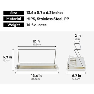 carrotez Bottle Drying Rack, Cup Drying Rack,Tumbler Drying Rack with Drain Tray - Bottle with Narrow and Wide Openings with Various Capacity, Different Bottle Type, Mug Type and Cup Type - White