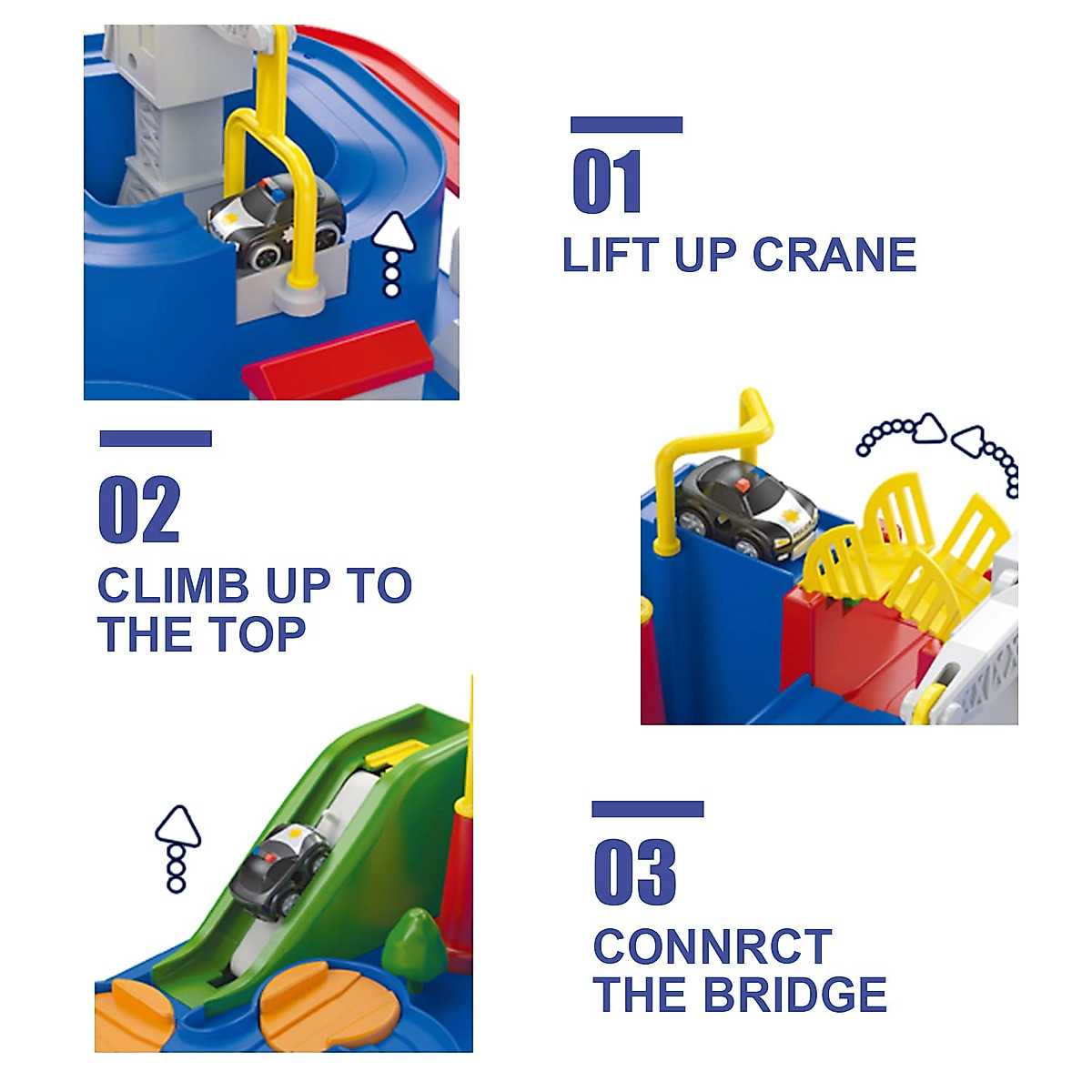 TOY Life Car Adventure Toys Race Track for Toddlers - Boy Toy & Race Tracks for Boys - Toddler Car Toys Preschool Educational Toy Cars for Kids 3 4 5 6 7 Year Old Car Track Gifts for Kids