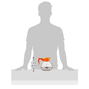 Winco Plastic Coffee Decanter Decaf, 64-Ounce, Stainless Steel